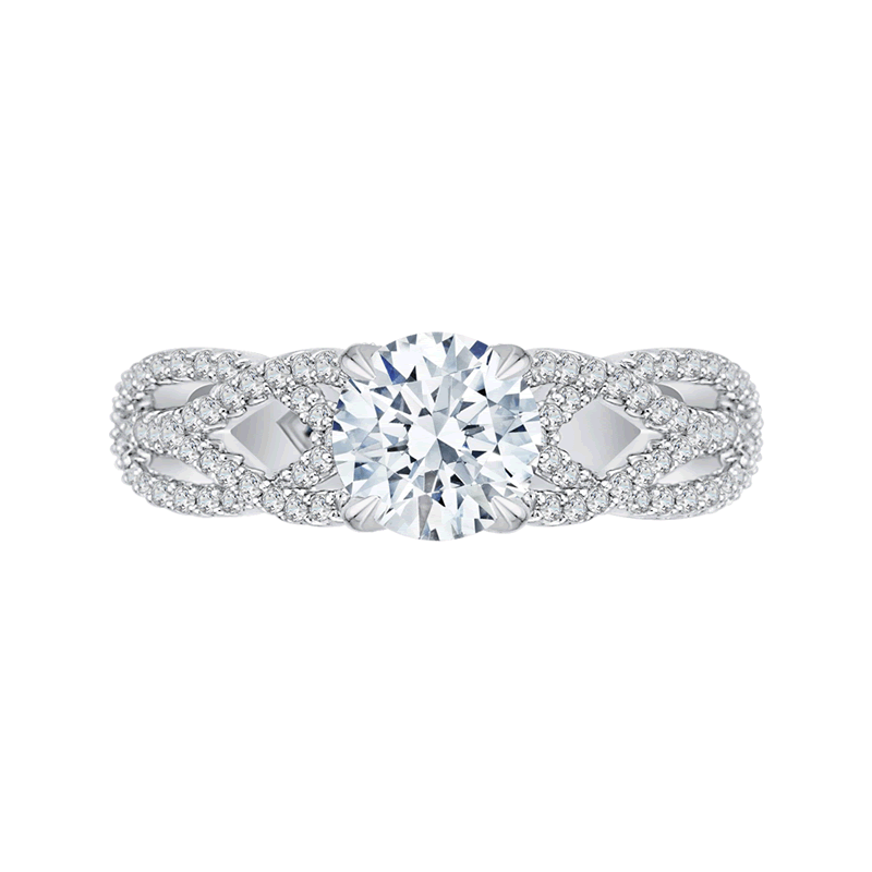 Carizza Engagement Ring-Semi-Mount -CA0167EQK-37W - Lustig Jewelers